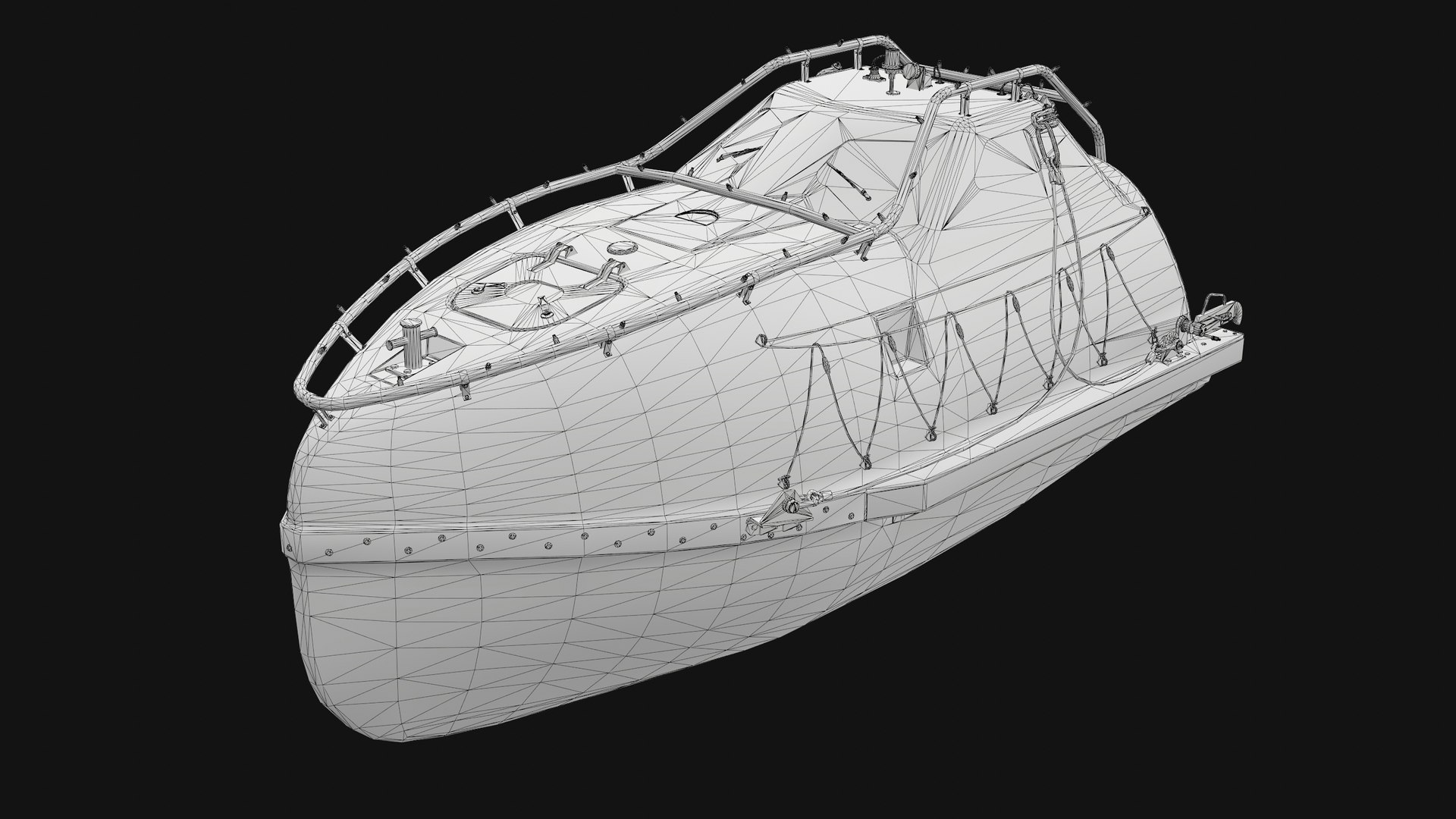 3D Freefall Lifeboat Model - TurboSquid 2257673
