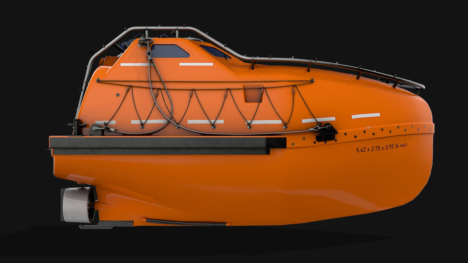 3D Freefall Lifeboat Model - TurboSquid 2257673