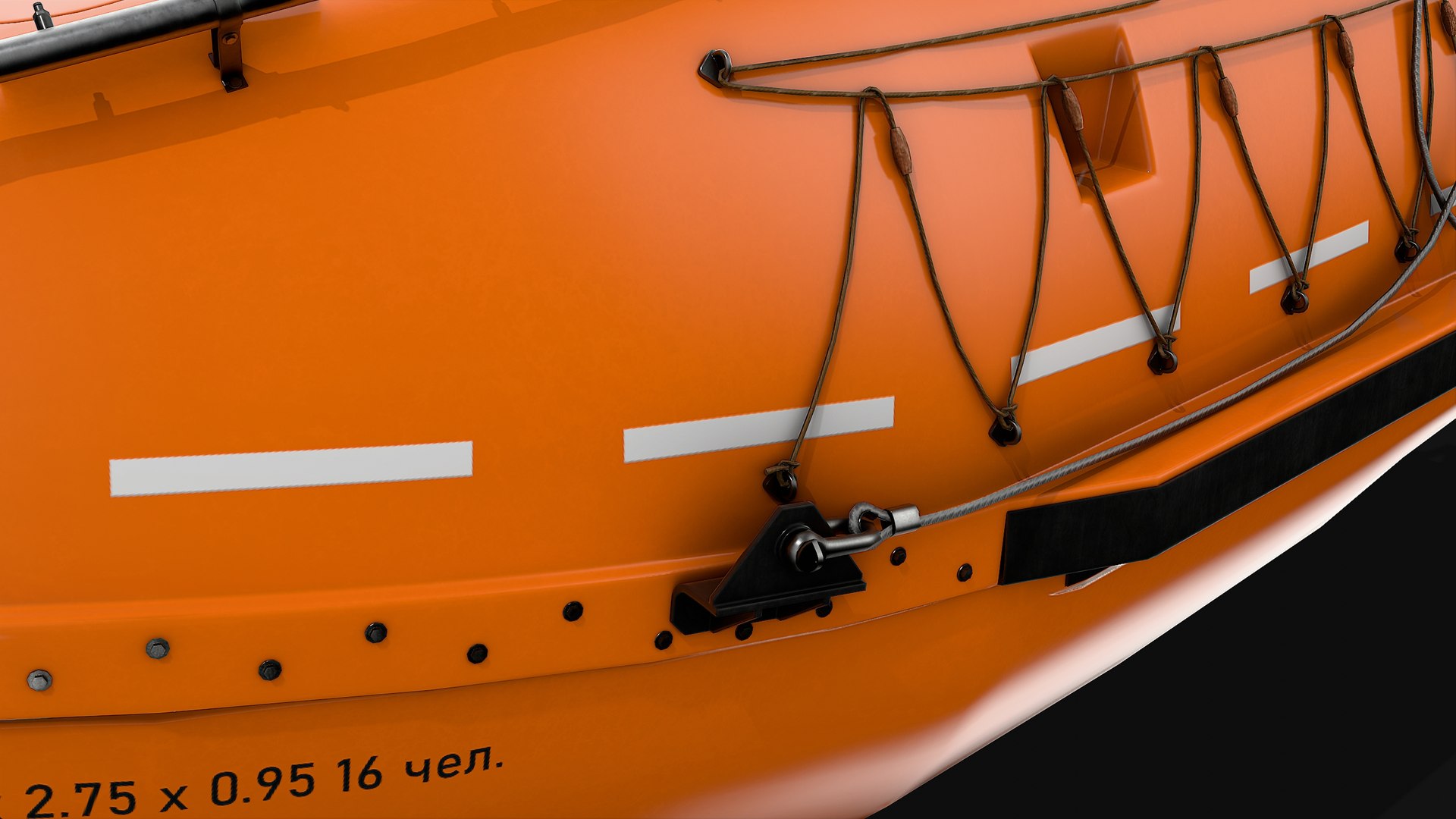 3D Freefall Lifeboat Model - TurboSquid 2257673