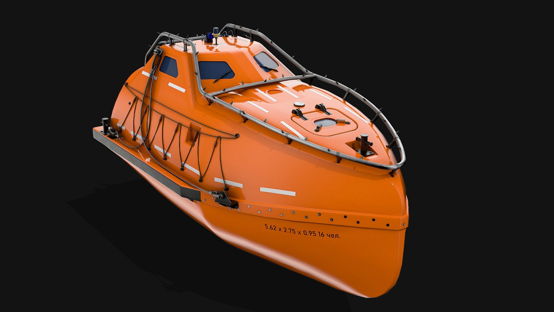 3D Freefall Lifeboat Model - TurboSquid 2257673