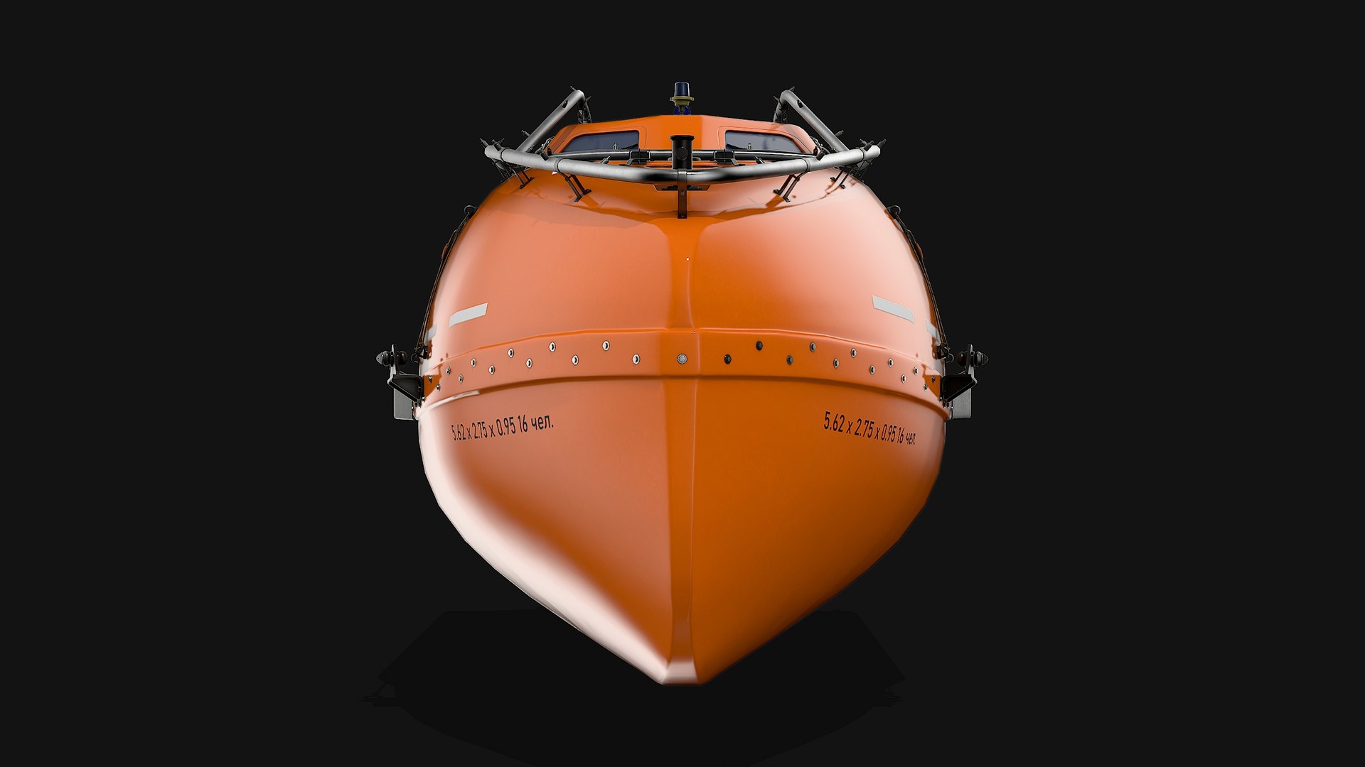 3D Freefall Lifeboat Model - TurboSquid 2257673