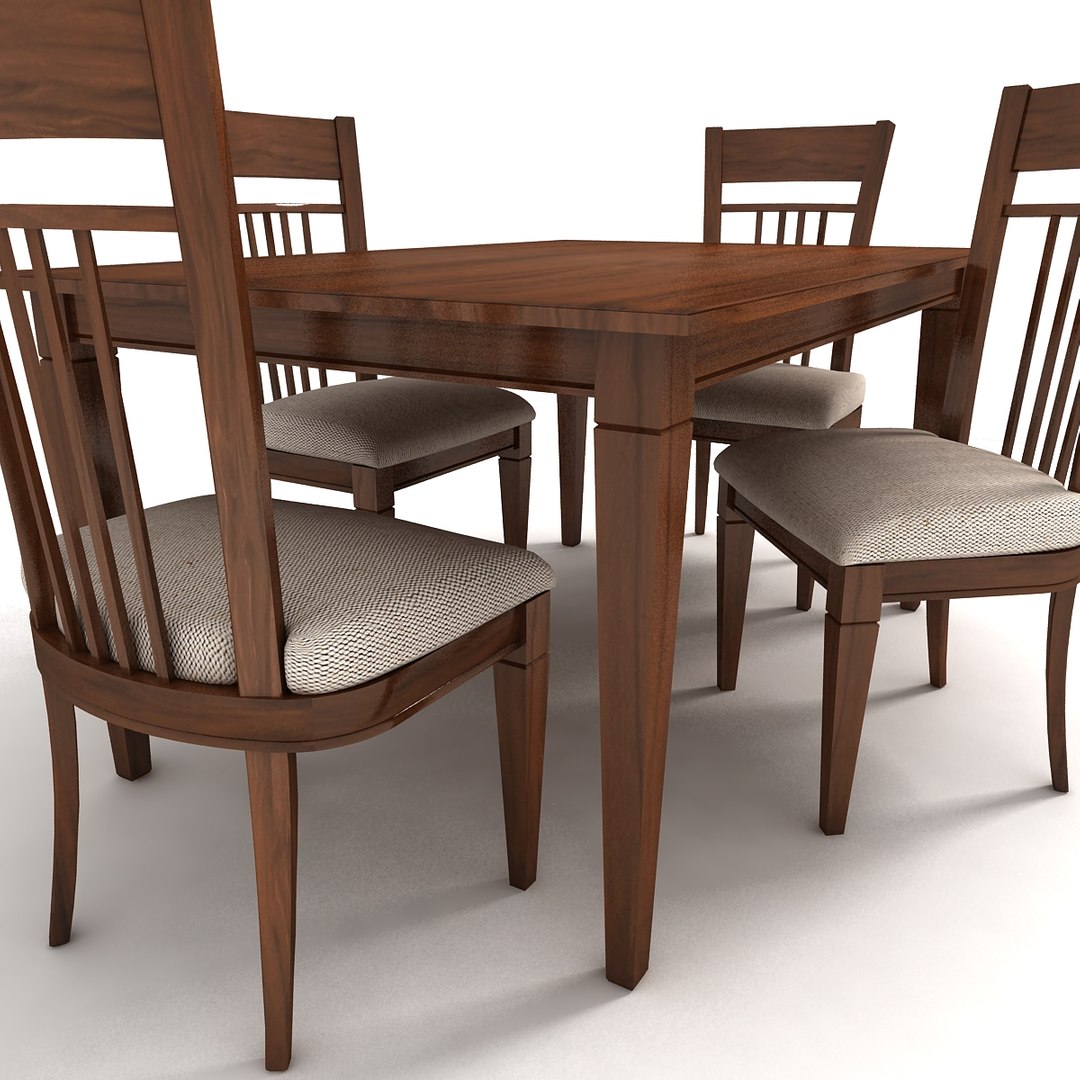 3d Chair Table Traditional Classic Model