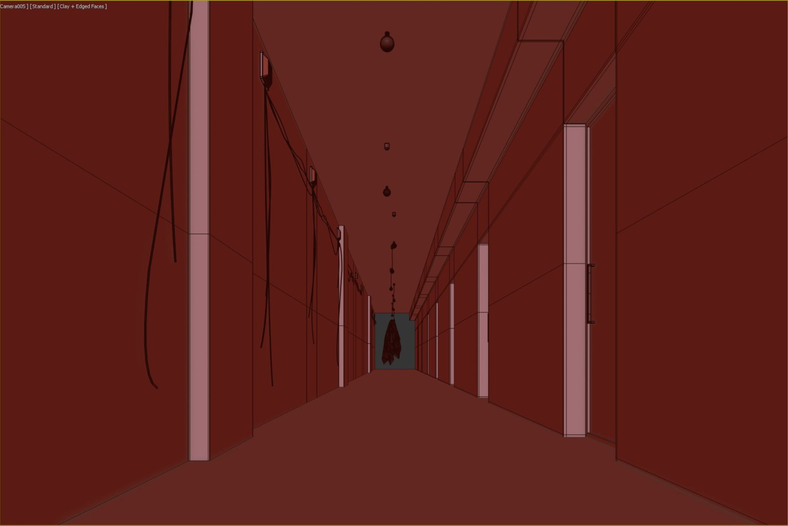 Lowpoly Old Dark Scary Corridor 04 With Ghost 3D Model - TurboSquid 2017558