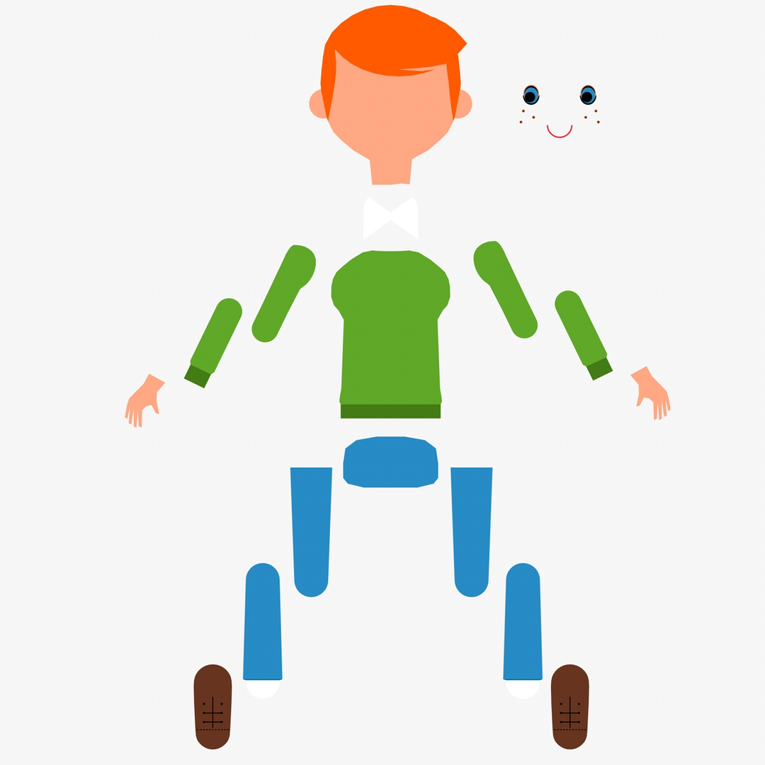 2d boy 3d model