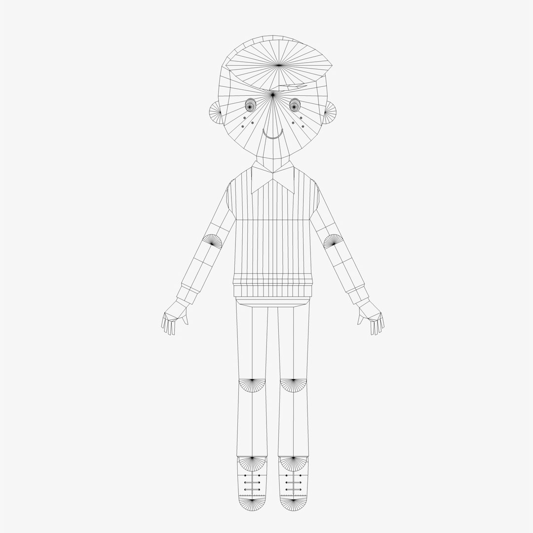2d Boy 3d Model