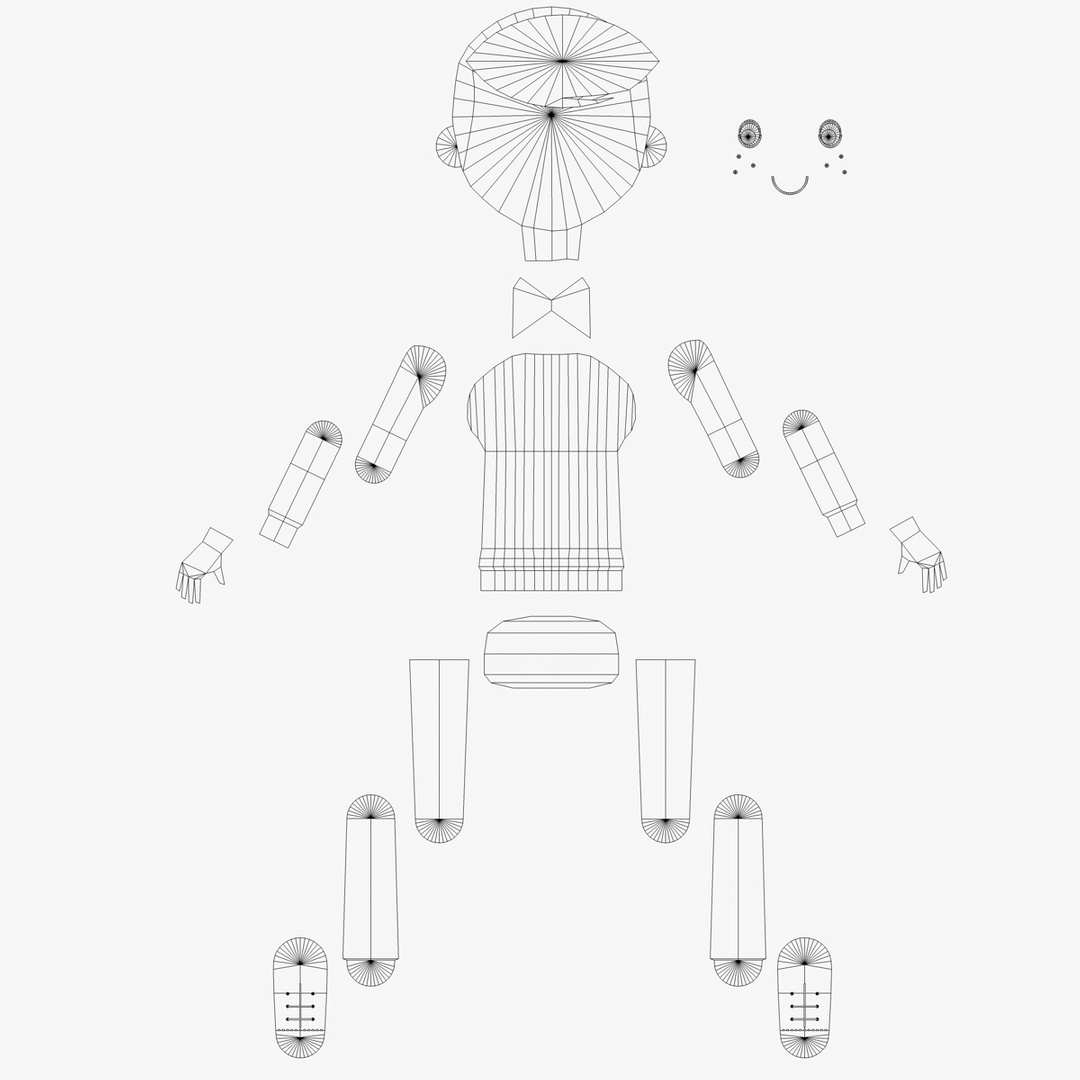 2d boy 3d model