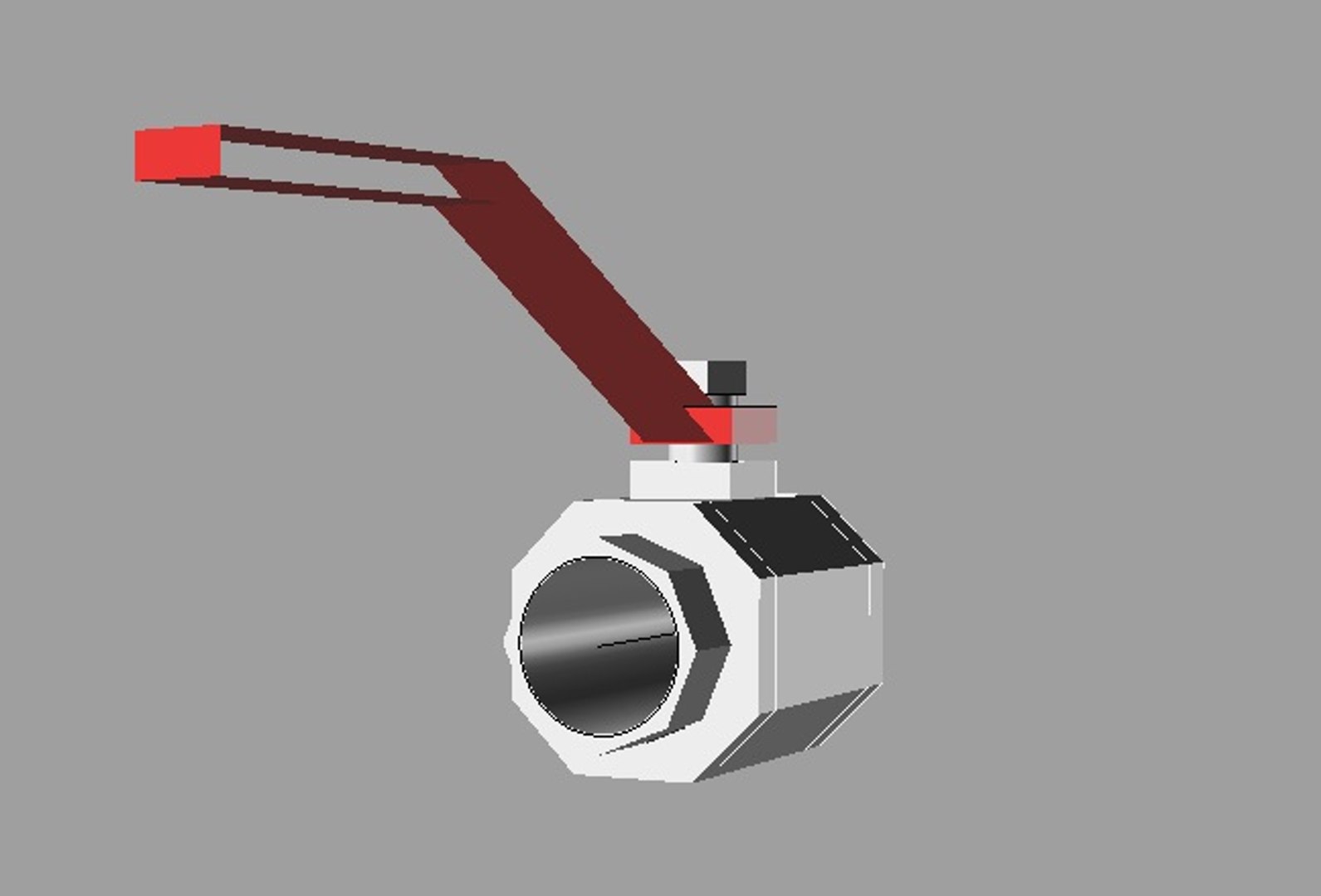 3ds Max Threaded Ball Valve