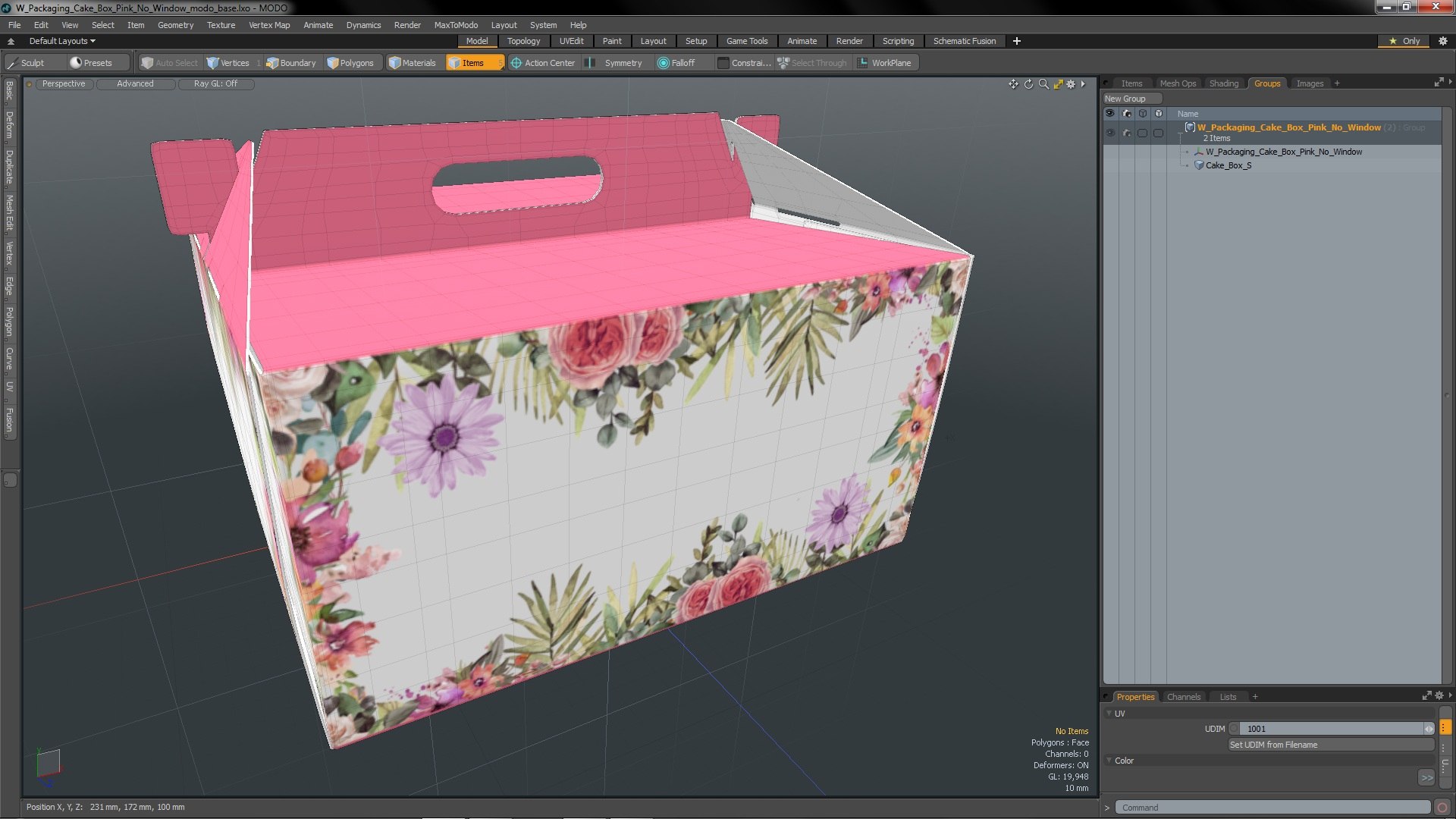3D Model W Packaging Cake Box Pink No Window - TurboSquid 1942174