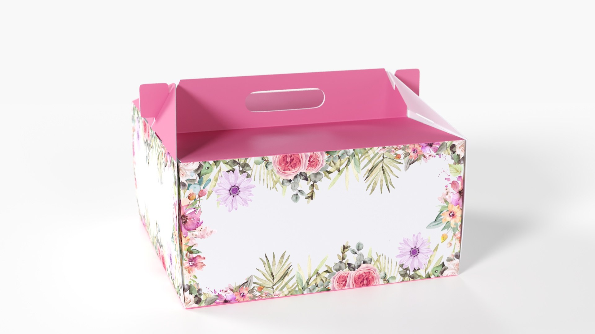 3D Model W Packaging Cake Box Pink No Window - TurboSquid 1942174