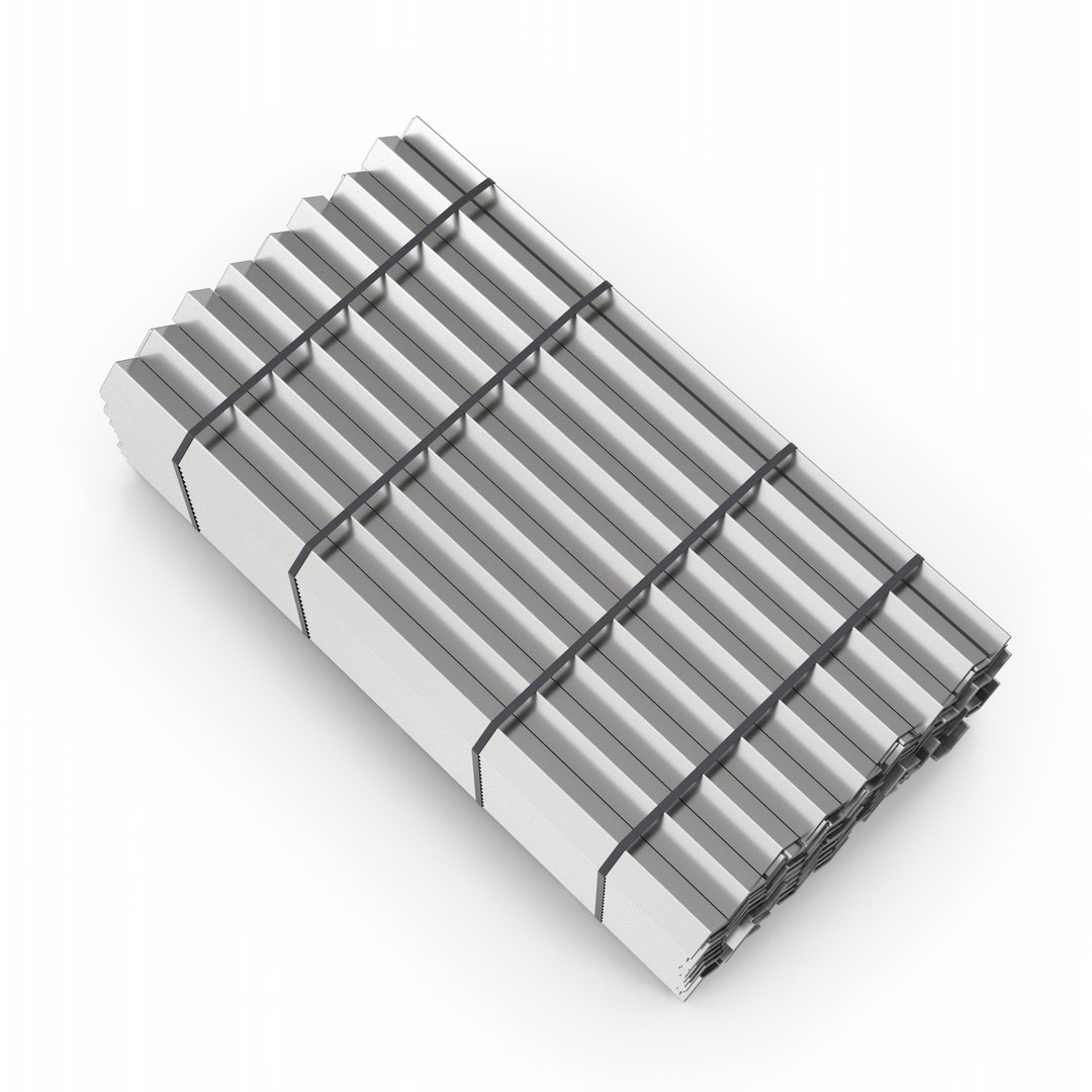 Stacked Flat Metal Bars 3D Model - TurboSquid 2088129