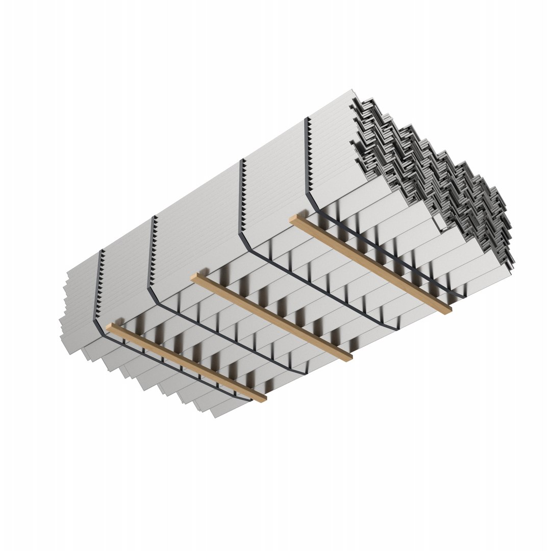 Stacked Flat Metal Bars 3D Model - TurboSquid 2088129