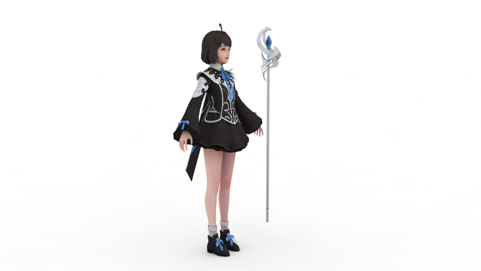 Magician girl kid 3D model - TurboSquid 2022658