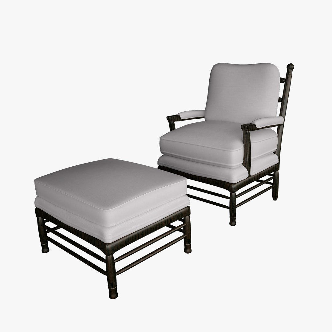 Chair Ottoman Style 3D Model - TurboSquid 1698034