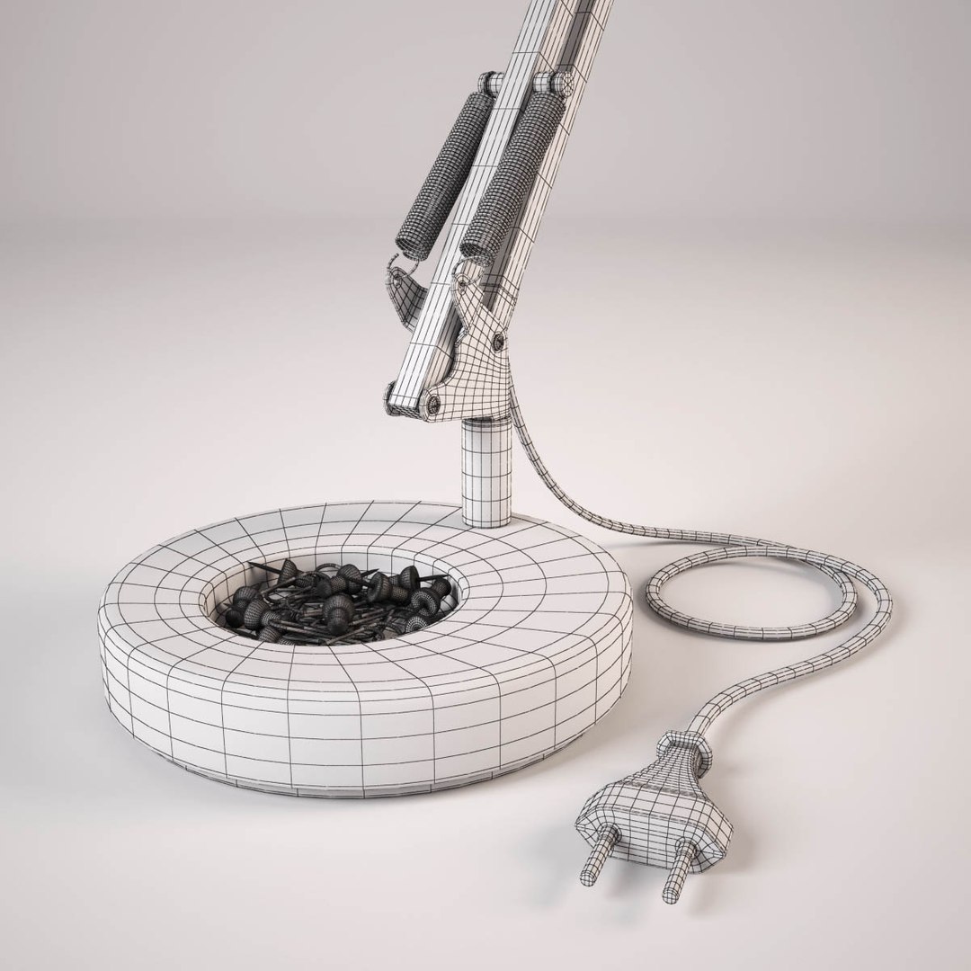 Table Lamp Hinge Bulb Lighting 3d Model