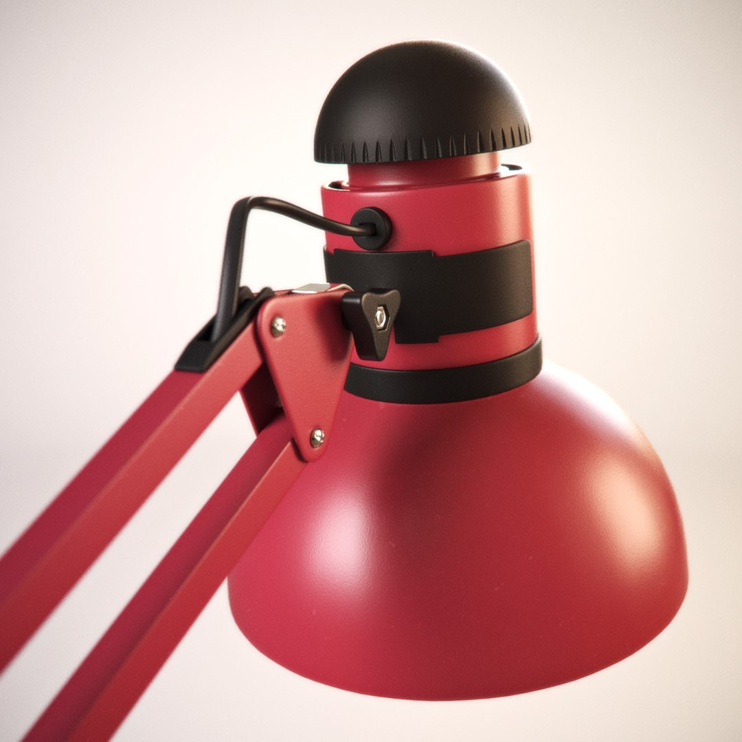 Table Lamp Hinge Bulb Lighting 3d Model