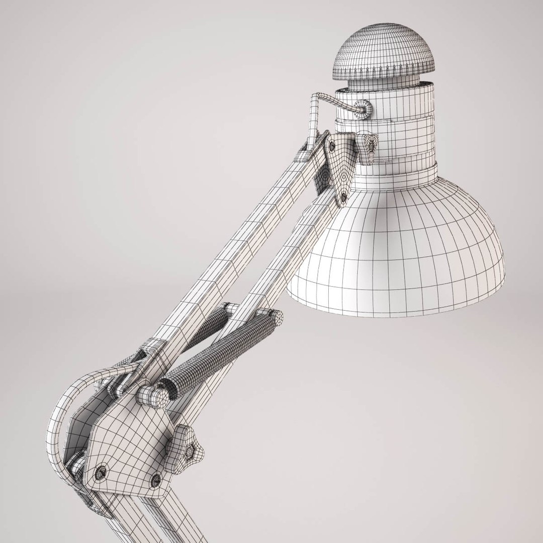 Table Lamp Hinge Bulb Lighting 3d Model