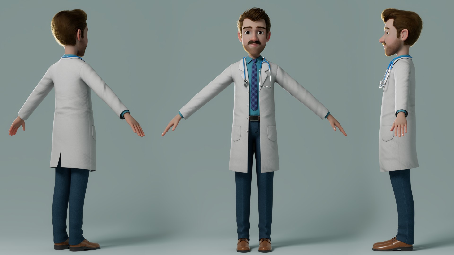 3D Cartoon Doctor Rigged - TurboSquid 2255610