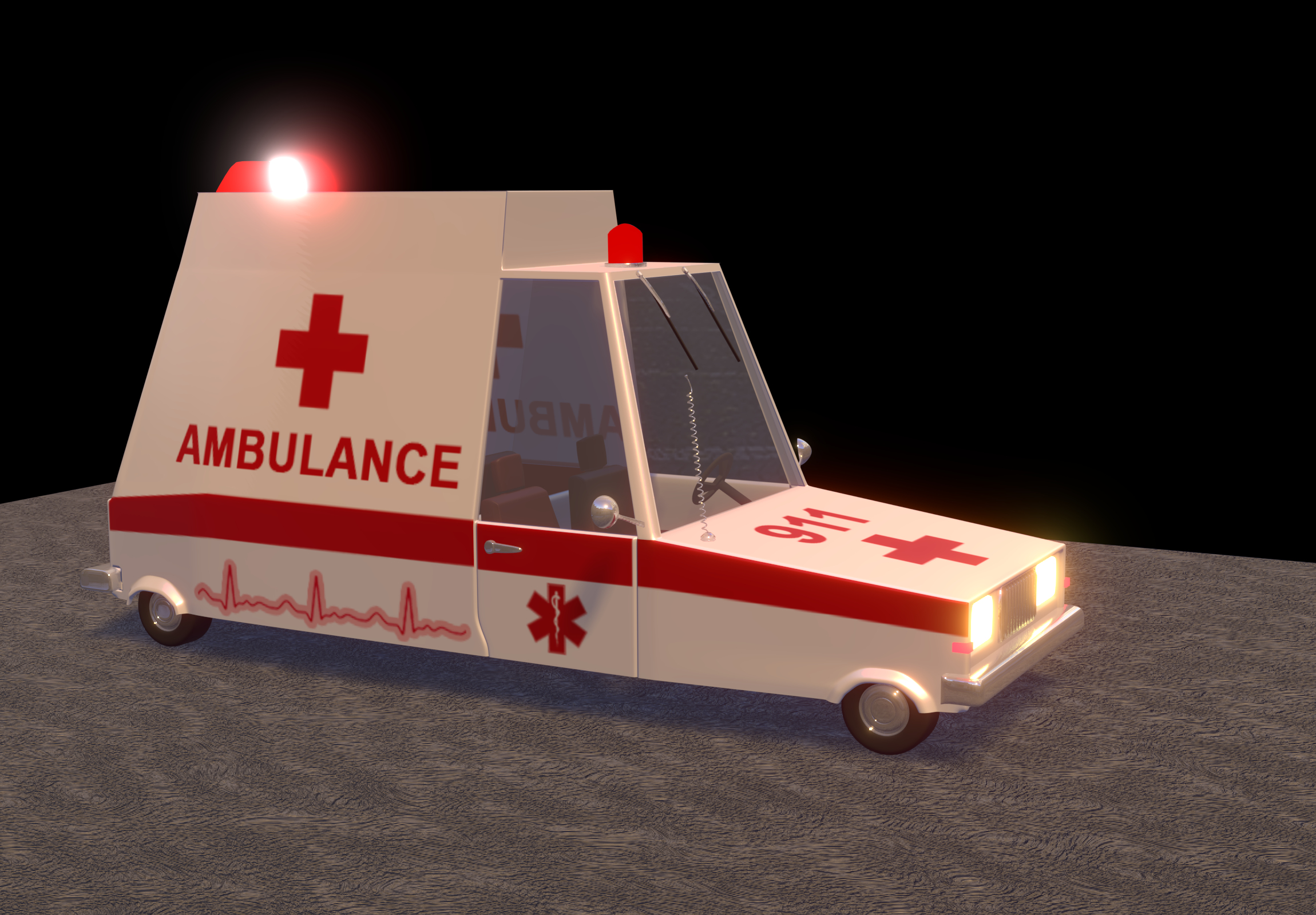 Ambulance car model - TurboSquid 1425482