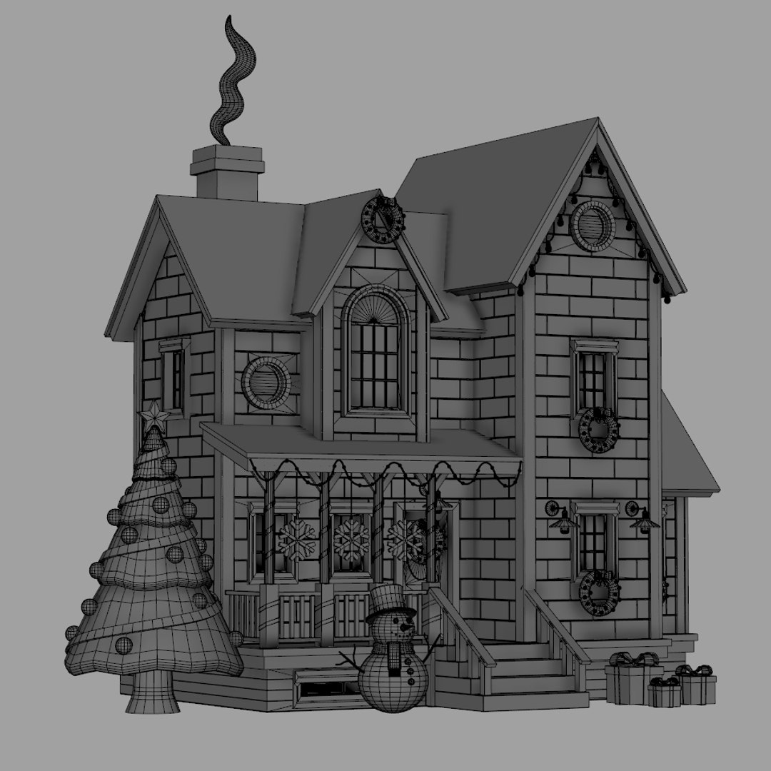 3D model Christmas House 01 - TurboSquid 2167100