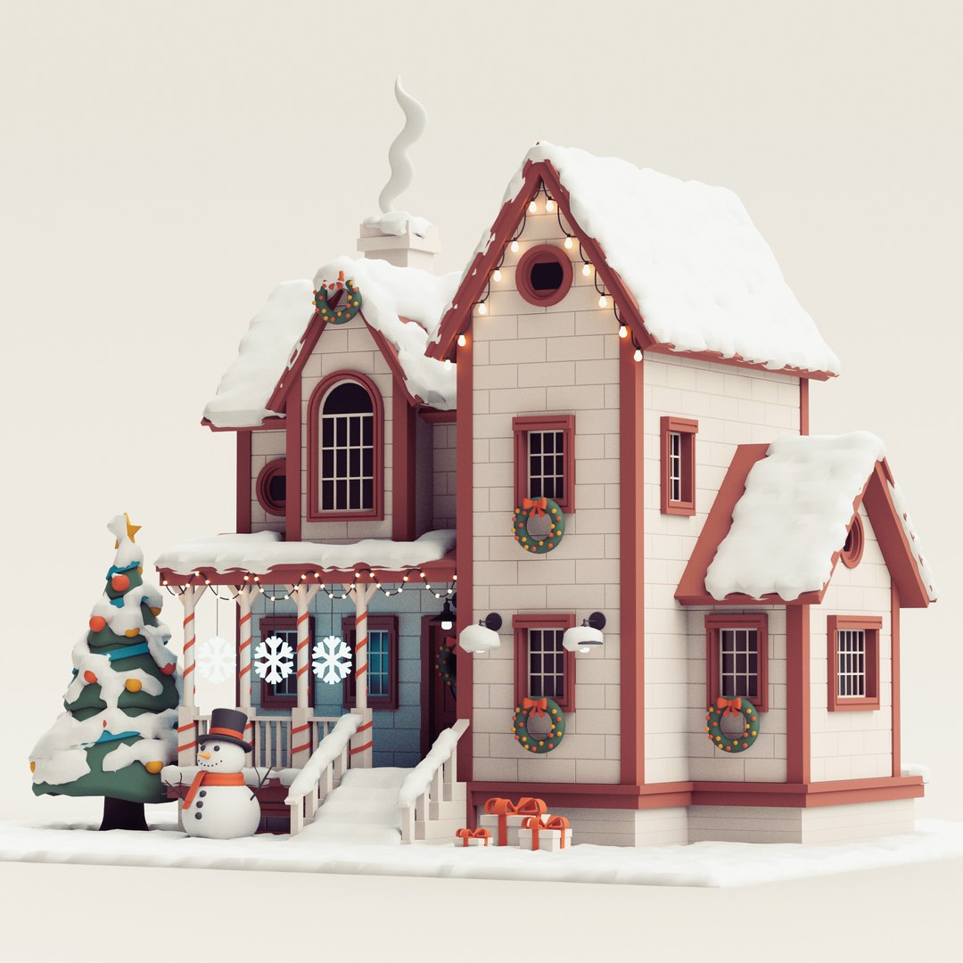 3D model Christmas House 01 - TurboSquid 2167100