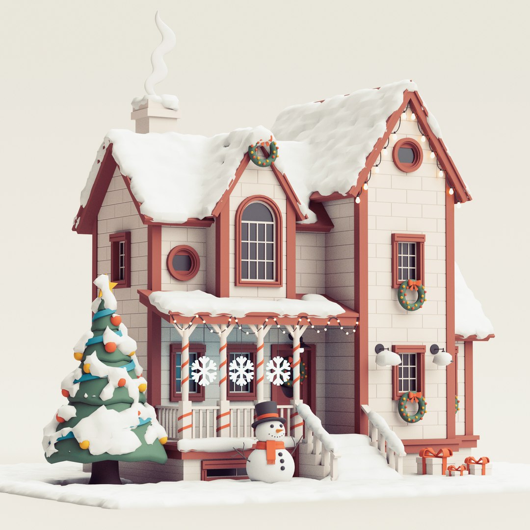 3D model Christmas House 01 - TurboSquid 2167100