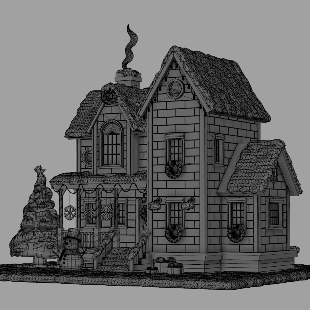 3D model Christmas House 01 - TurboSquid 2167100