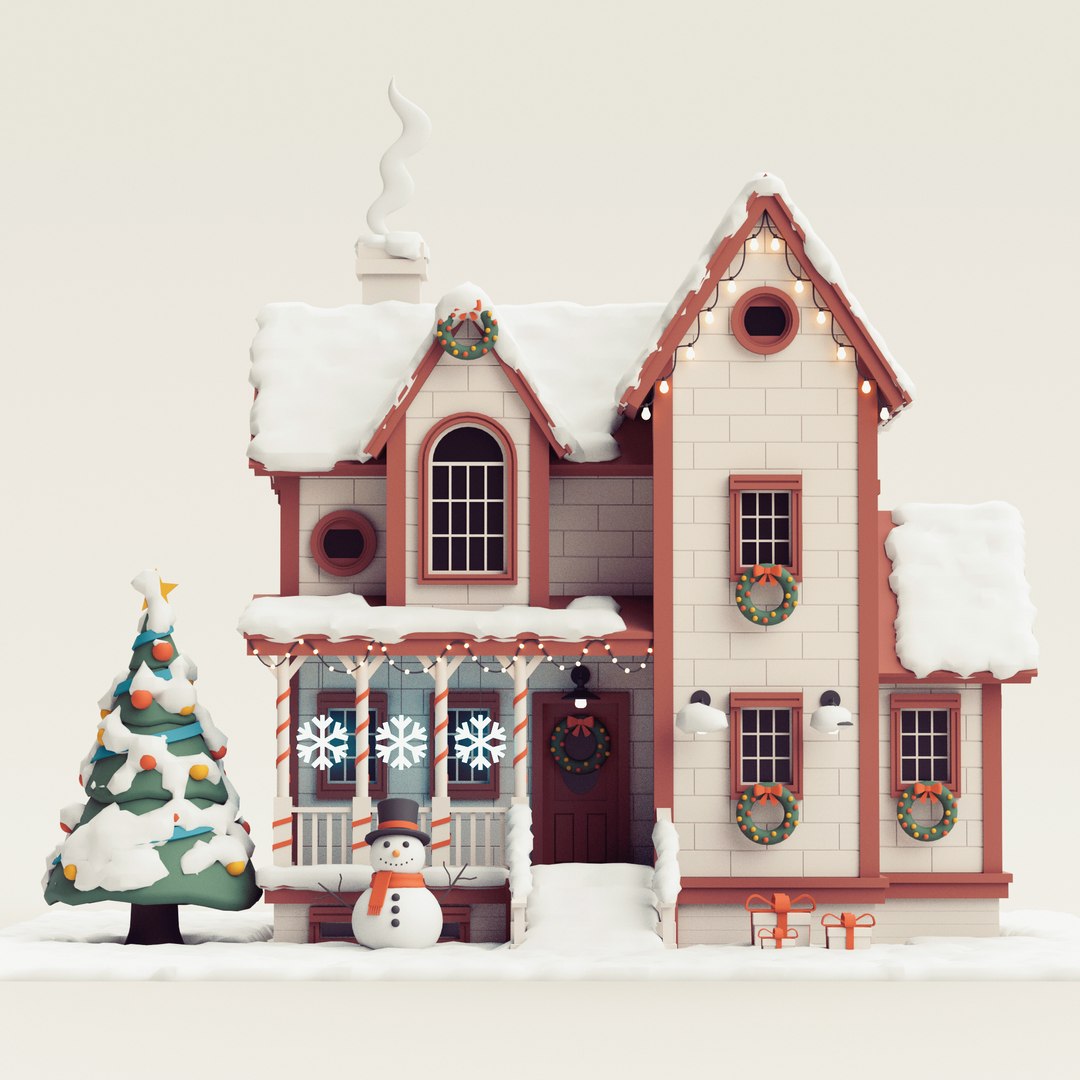3D model Christmas House 01 - TurboSquid 2167100