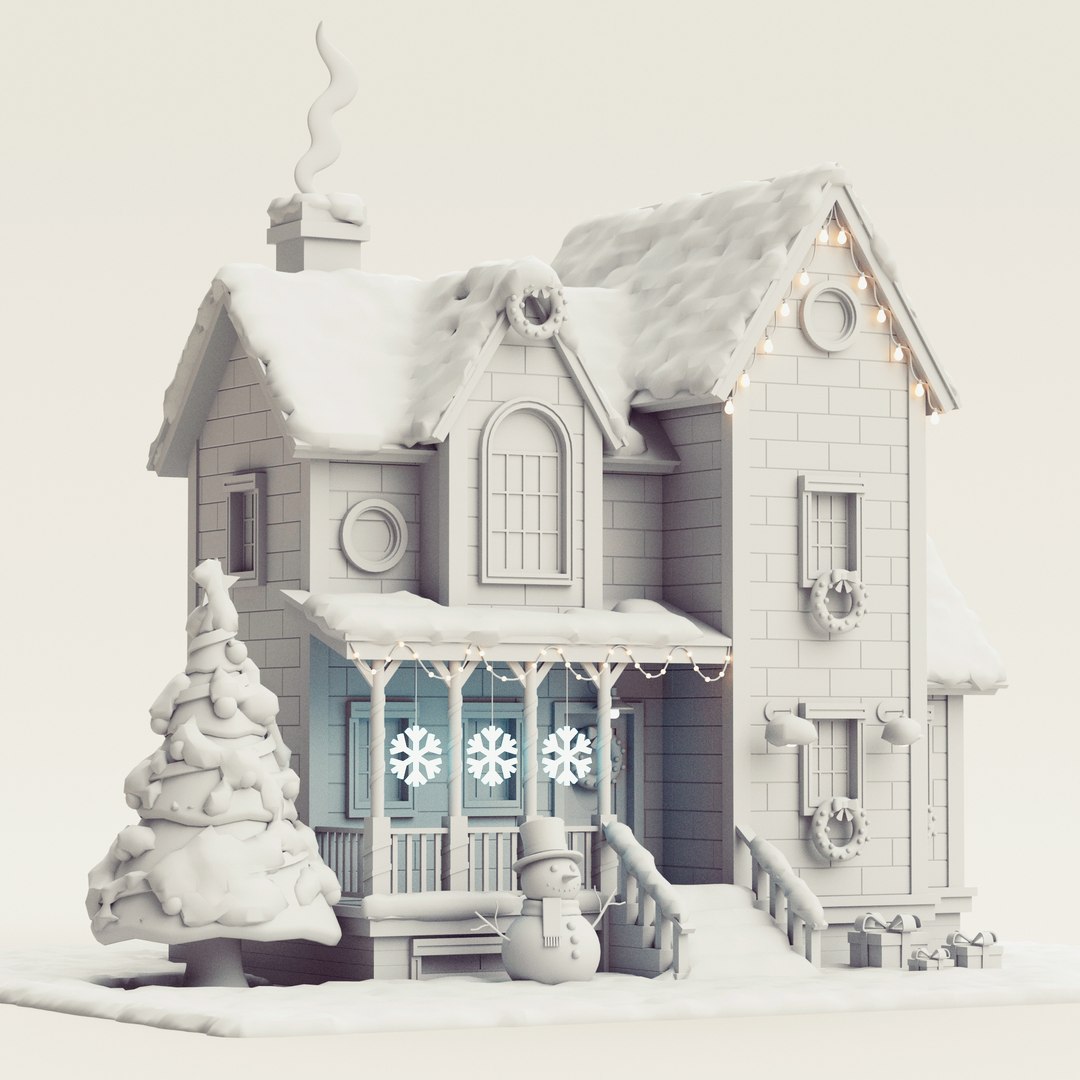 3D model Christmas House 01 - TurboSquid 2167100