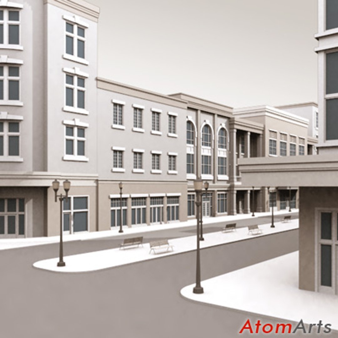 Street Scene City 3d Max