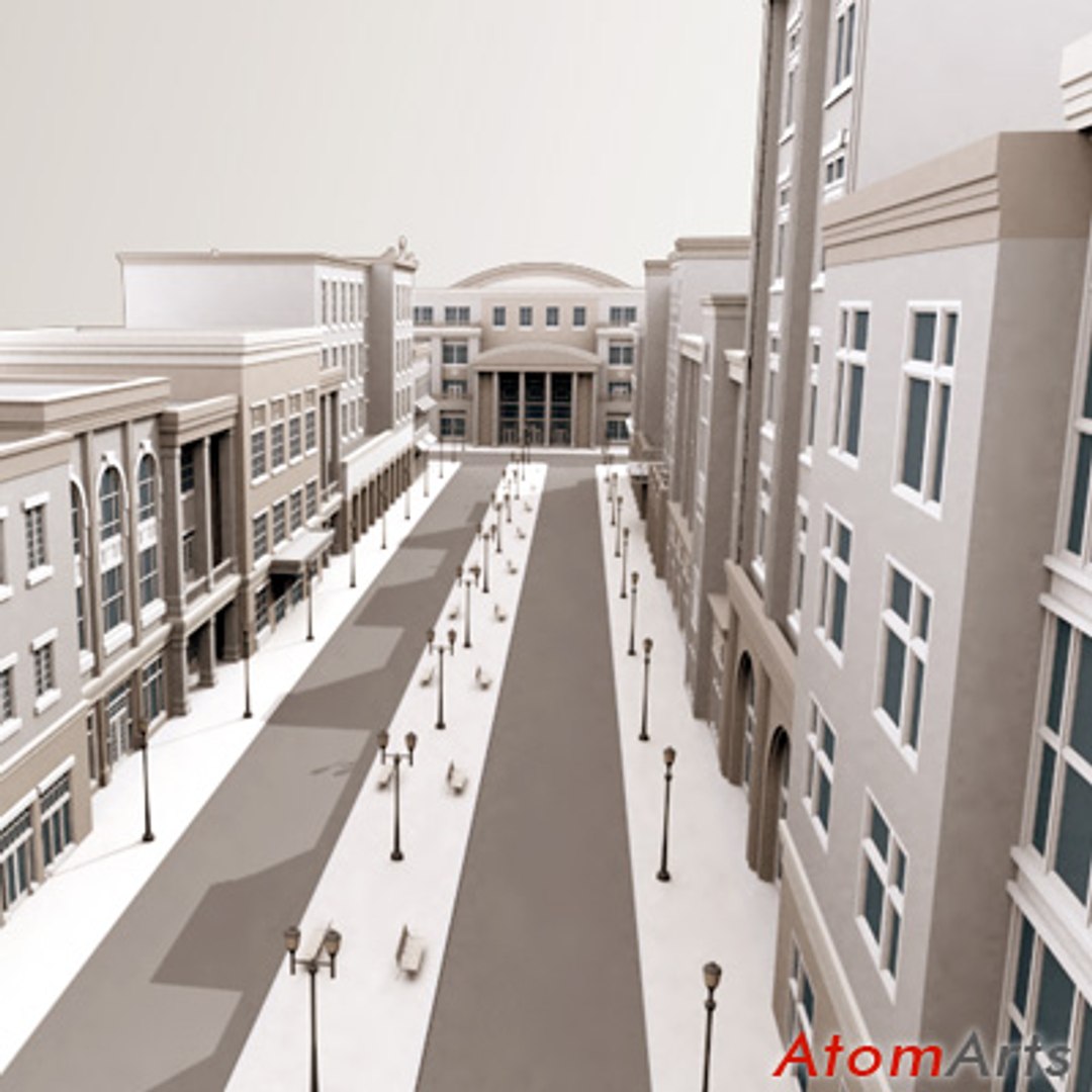 Street Scene City 3d Max