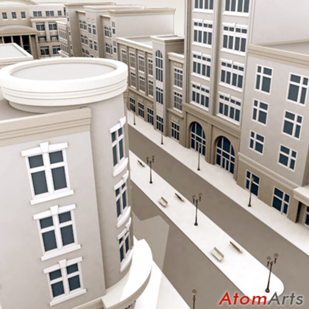 Street Scene City 3d Max