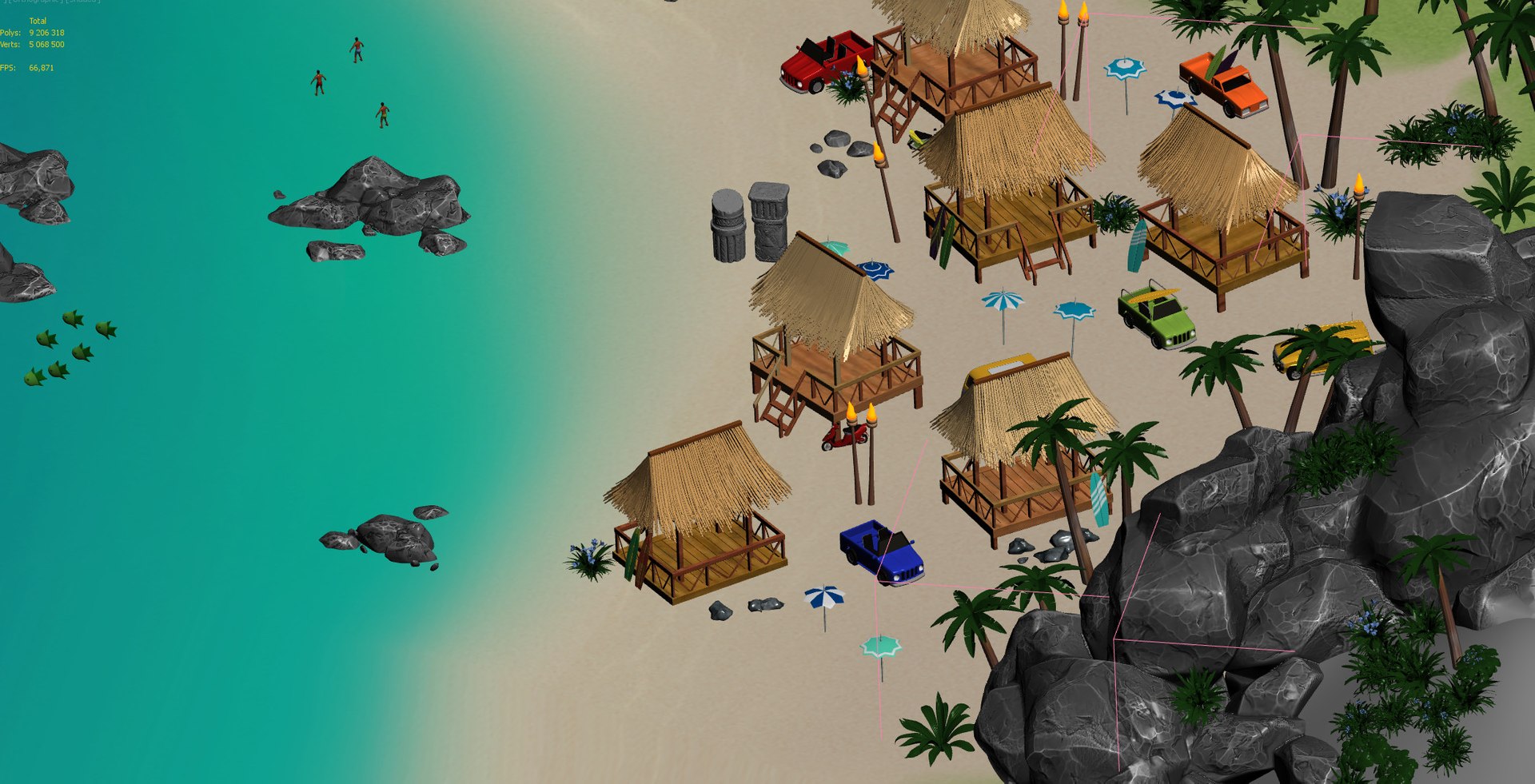3D Island Beach Model - TurboSquid 1364613