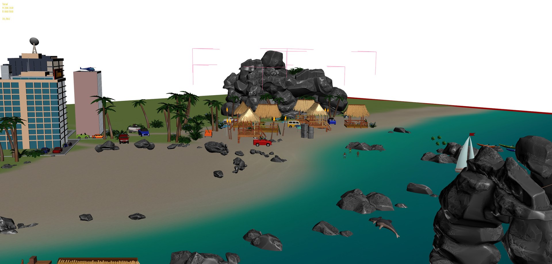 3D Island Beach Model - TurboSquid 1364613
