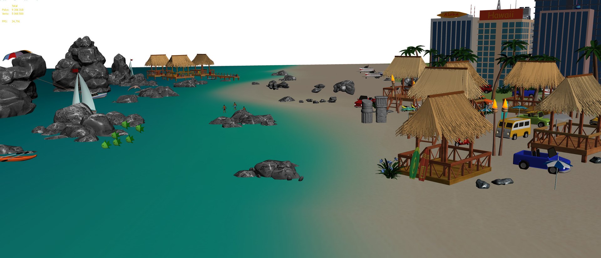3D Island Beach Model - TurboSquid 1364613