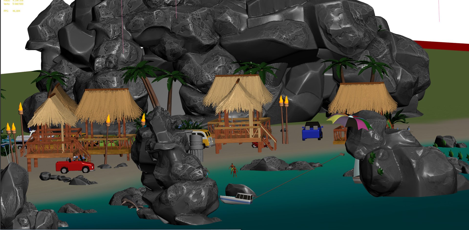 3D Island Beach Model - TurboSquid 1364613