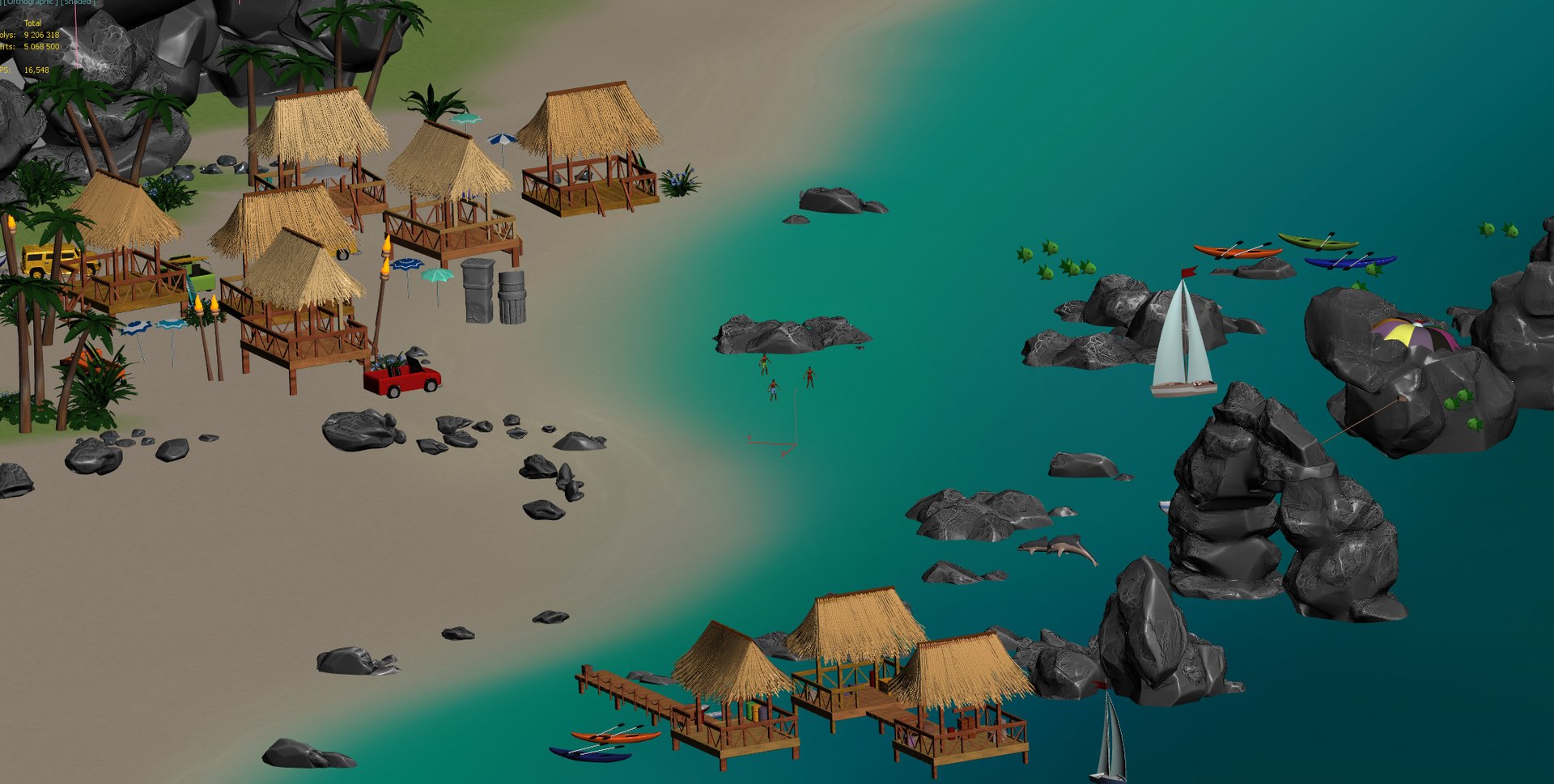 3D Island Beach Model - TurboSquid 1364613