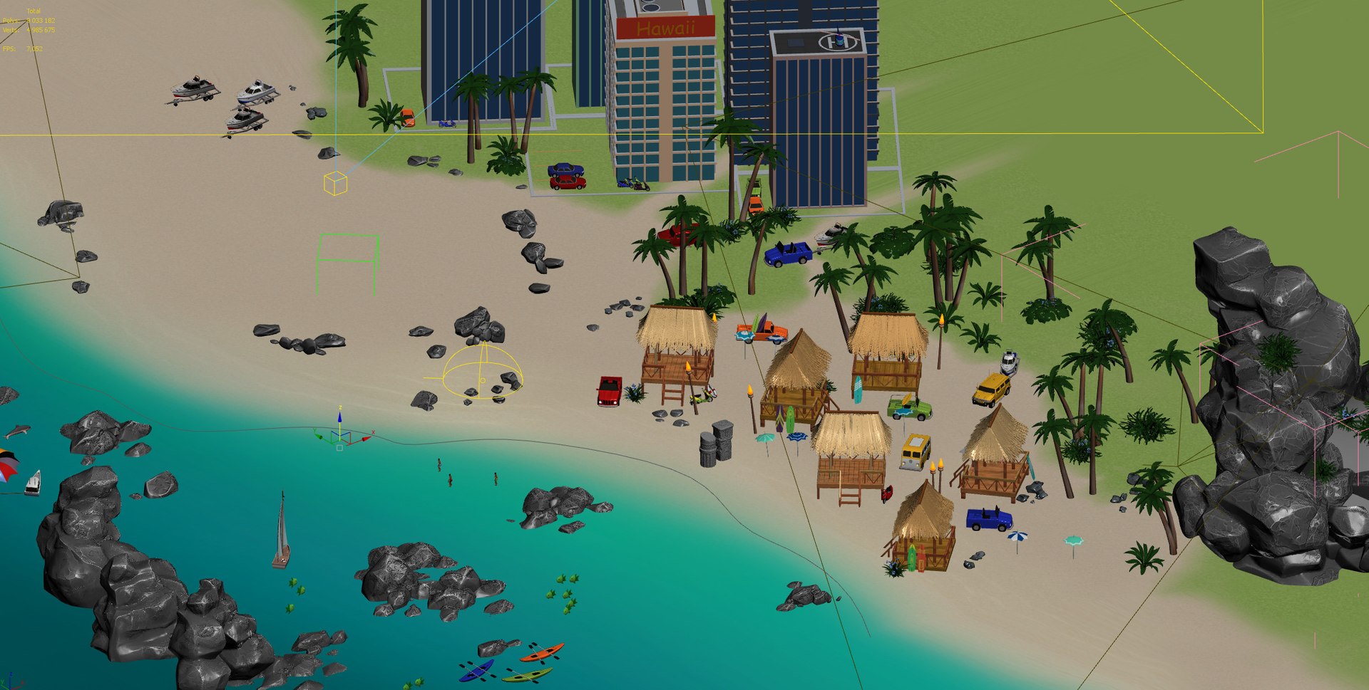 3D Island Beach Model - TurboSquid 1364613