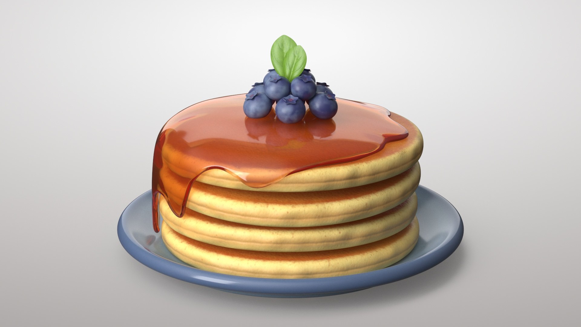 3D Cartoon Pancakes PBR - TurboSquid 2212524