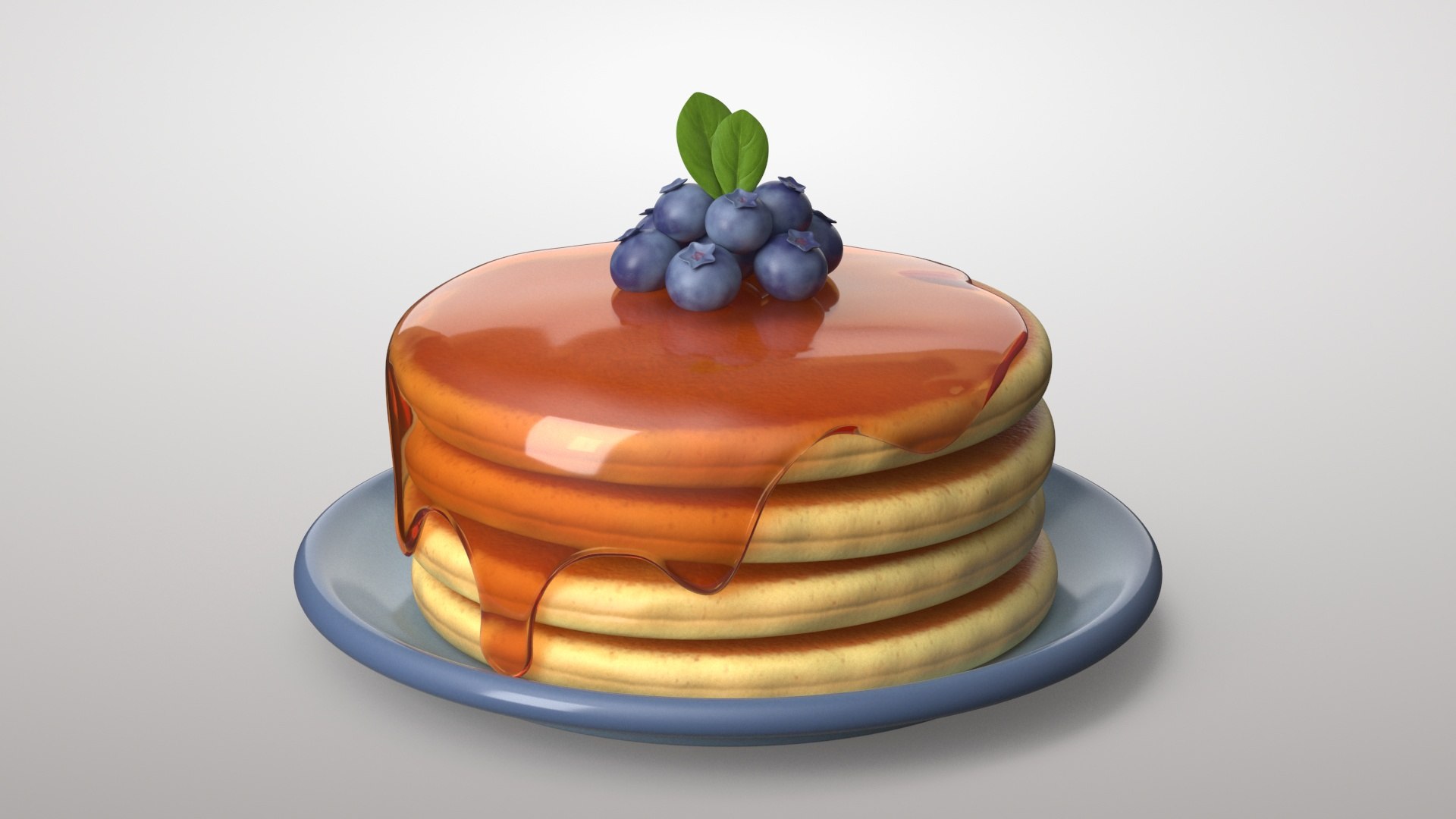 3D Cartoon Pancakes PBR - TurboSquid 2212524