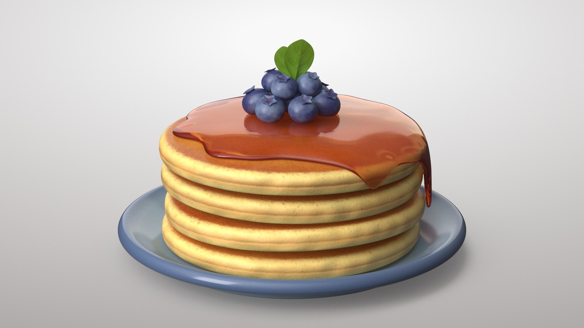 3D Cartoon Pancakes PBR - TurboSquid 2212524
