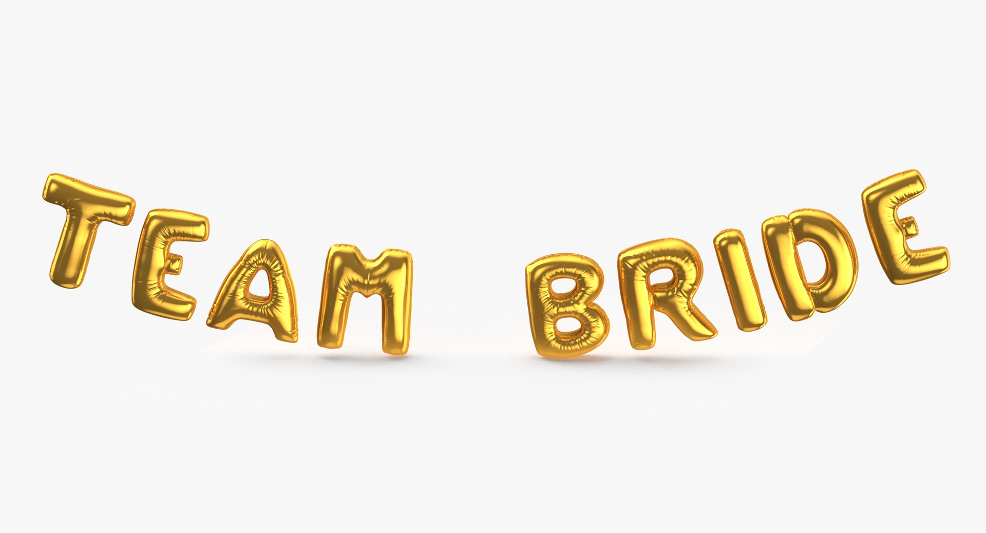 3D Foil Baloon Words Team Bride Gold(1) - TurboSquid 1746561