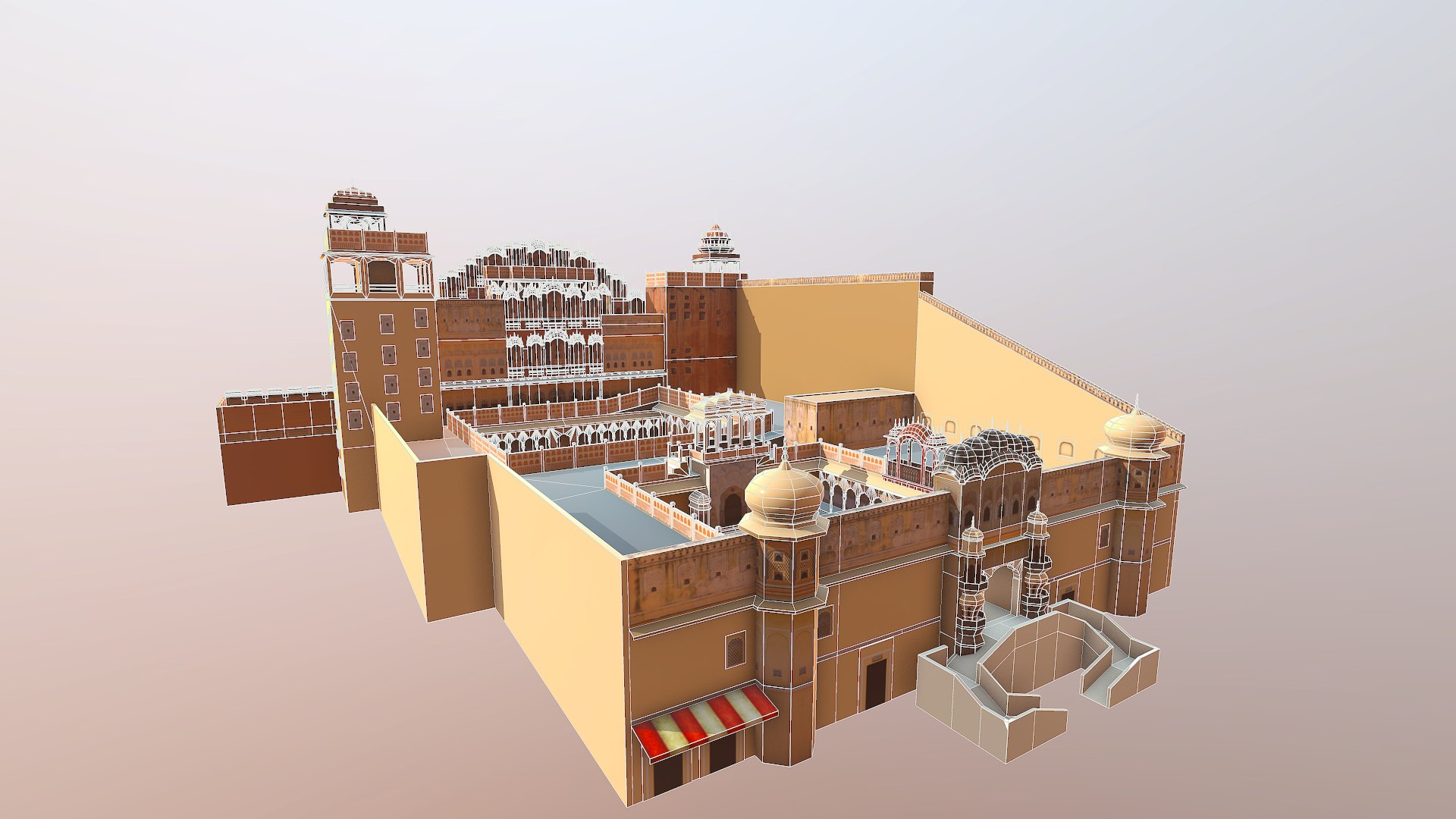 Hawa Mahal Model - TurboSquid 1299646