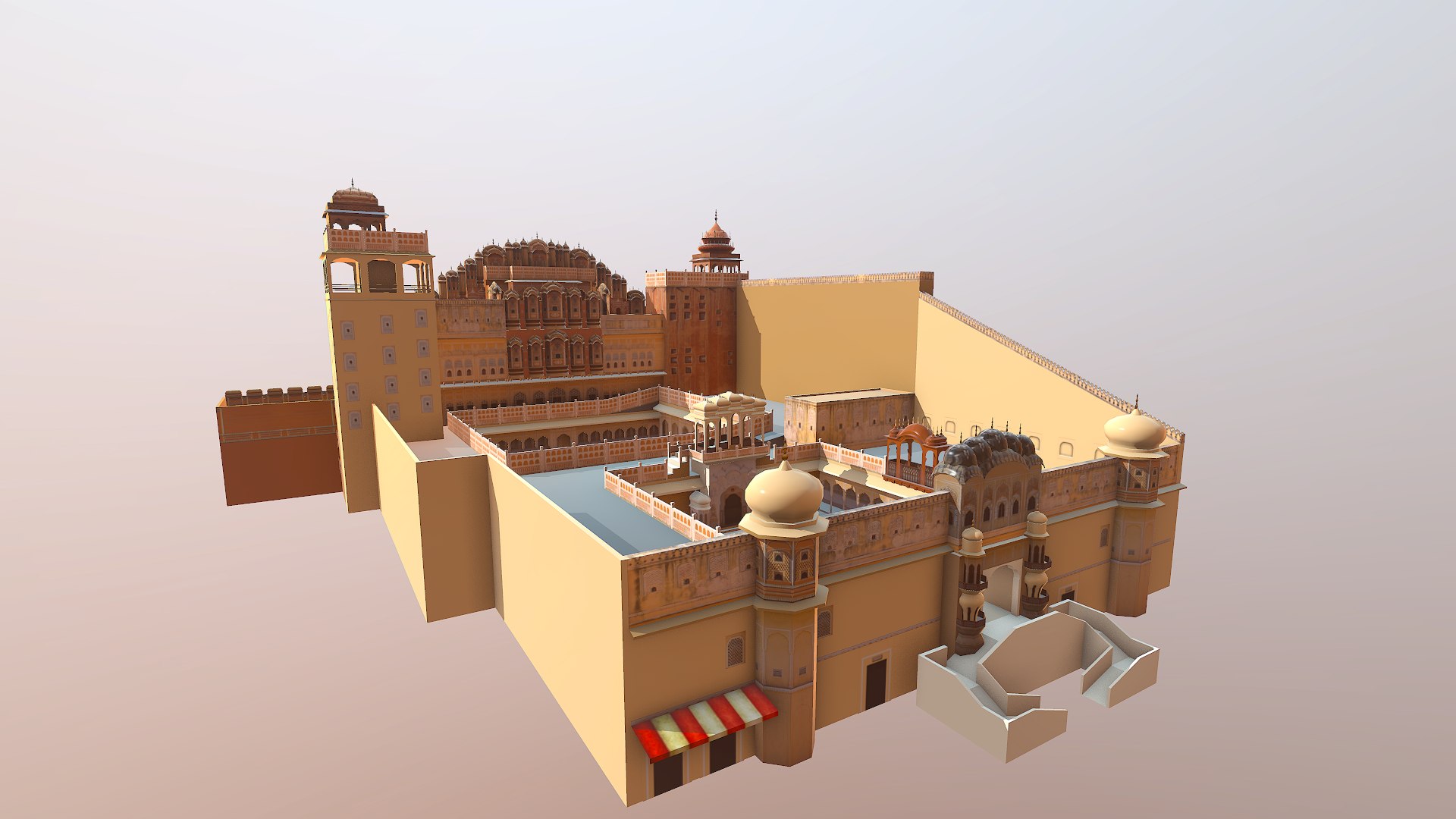Hawa Mahal Model - TurboSquid 1299646