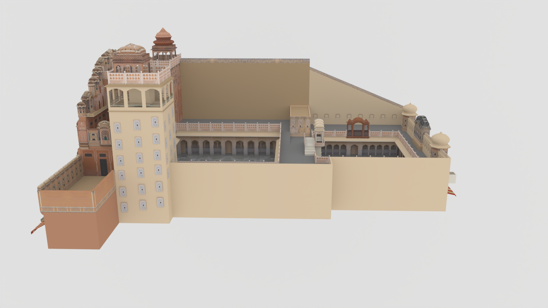 Hawa Mahal Model - TurboSquid 1299646