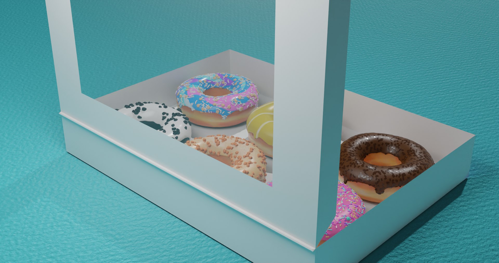 Donut Box 3D - TurboSquid 1479101