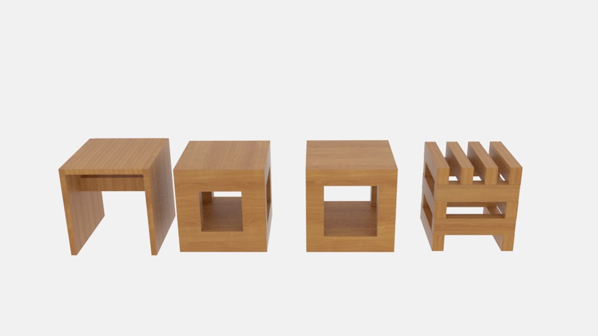 Cube Stool 3ds