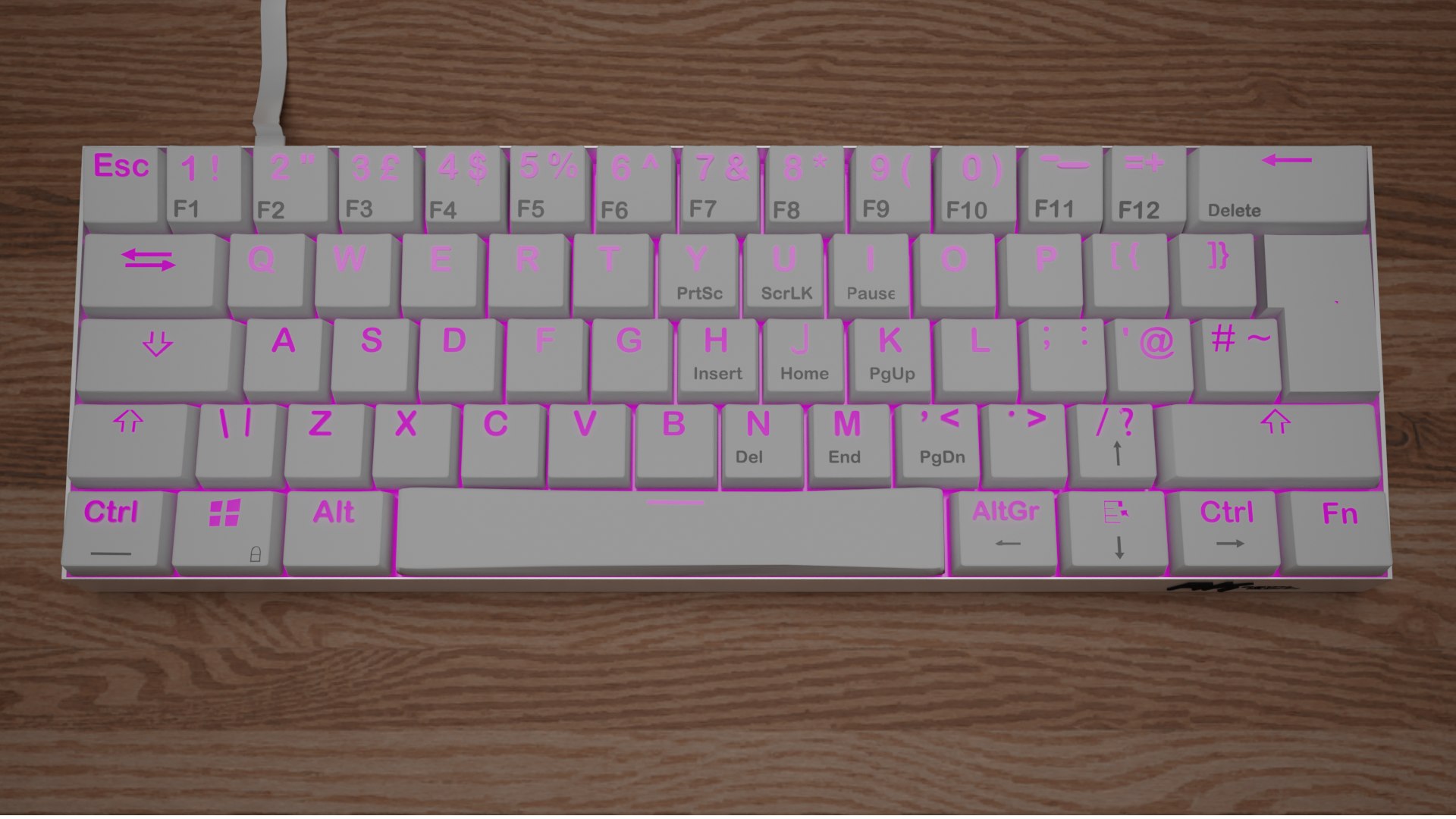 3D RK61 60 Wireless Mechanical Keyboard Model - TurboSquid 2044529