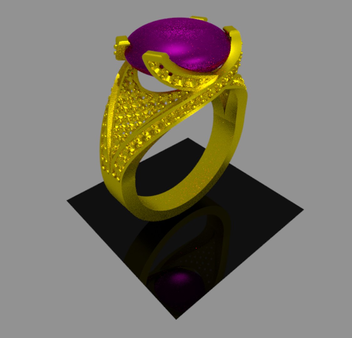 Gold ring 3D model - TurboSquid 1682722