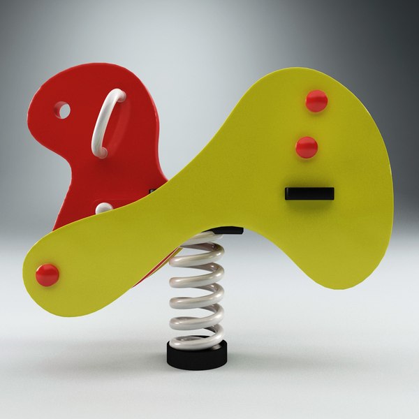 3d model spring swing duck