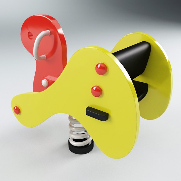 3d model spring swing duck
